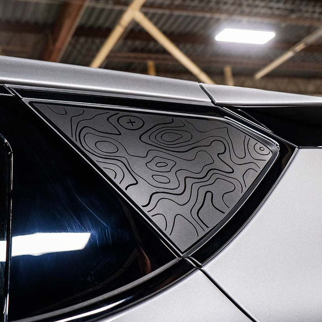 Topographic Quarter Glass Decal | Fits 2022+ Kia EV6 – VIP Auto Accessories