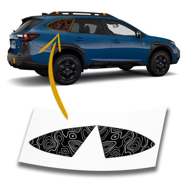2020+ Subaru Outback Topographic Quarter Glass Decal – VIP Auto Accessories